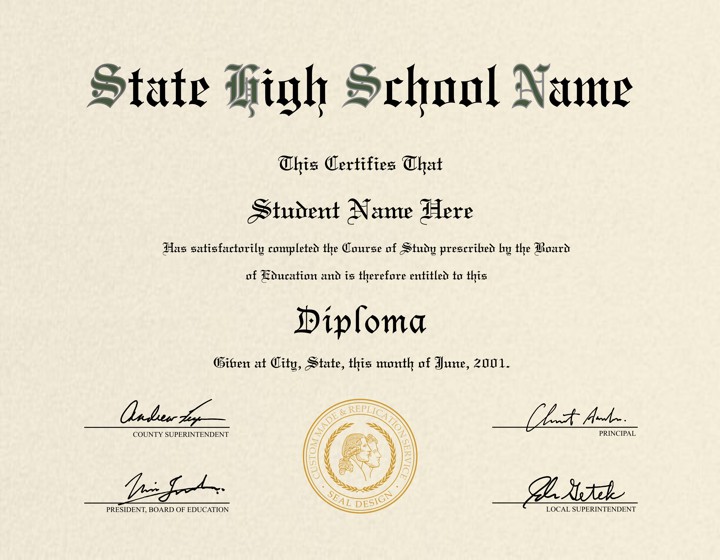 US High School Diploma Style 6 Buy Diploma Online